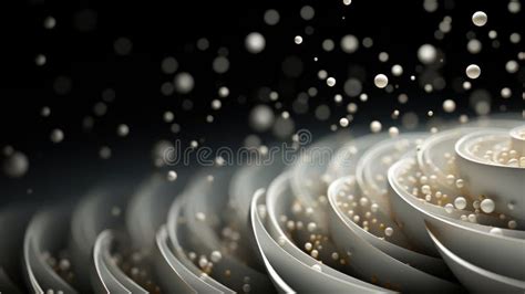 Whispers Of Infinity White Spirals Embrace The Void Stock Illustration