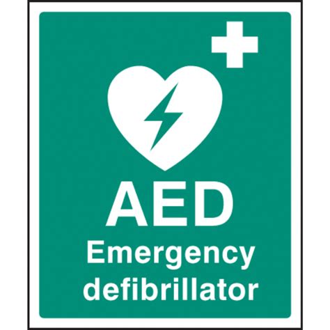 Aed Emergency Defibrillator Self Adhesive 300x250mm Products Bull