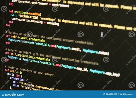 Software Developer Programming Code Abstract Backgroung Stock Image