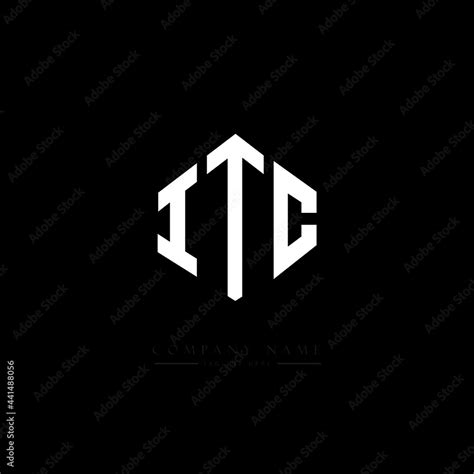 Itc Letter Logo Design With Polygon Shape Itc Polygon Logo Monogram