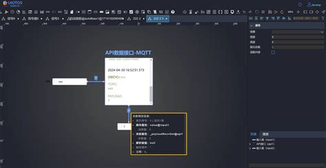 uiotos前端零代码应用 蓝图连线 嵌套封装 实现mqtt数据前端曲线滚动 小示例06 csdn博客