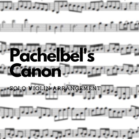 Pachelbel Canon Sheet Music