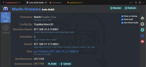 Firmware Auto Build Marlin Extension Showing Random Board And
