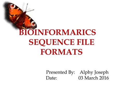 Sequence File Formats Ppt Databases Computer Software And Applications