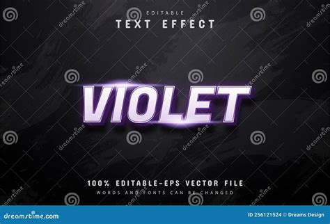Violet Text Effect Design Stock Vector Illustration Of Concept 256121524
