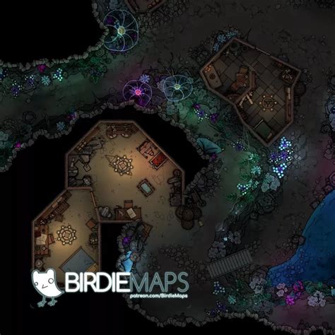 Free Underdark Cave Keep 50x50 Rbattlemaps