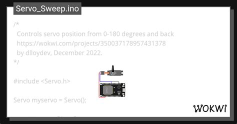 Servo Sweep Ino Copy Wokwi ESP STM Arduino Simulator