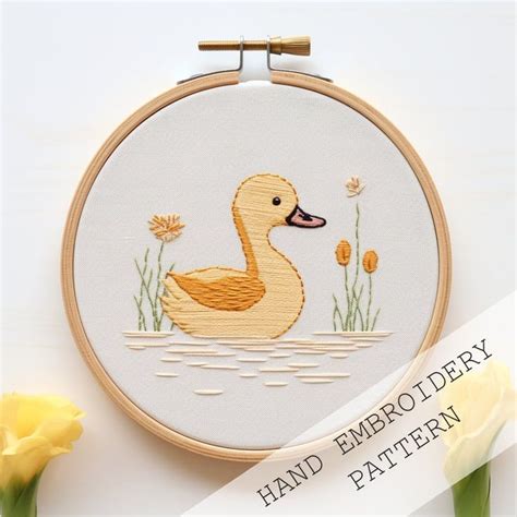 Duck Embroidery Pattern Pdf Pattern Hand Embroidery Design Stitching
