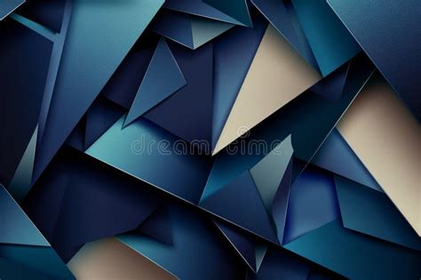 Dynamic Abstract Technology Background Featuring Overlapping Geometric Stripes In Dark Blue Hues