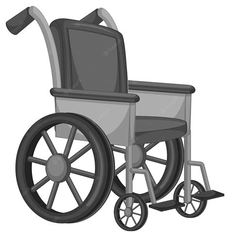 Dibujos Animados Simples De Silla De Ruedas Aislado Vector Premium