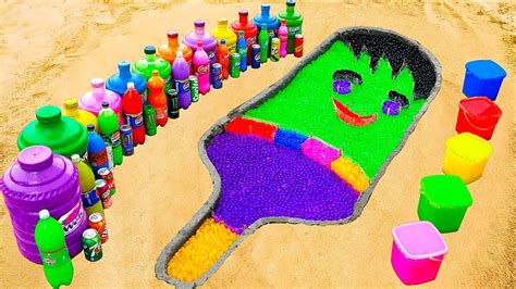 How To Make Rainbow Ice Cream Super Hulk With Orbeez Big Monster 7up