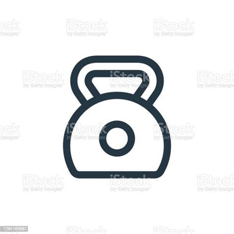 흰색 배경에 격리 된 케틀벨 벡터 아이콘입니다 웹 사이트 디자인 및 모바일 앱 개발을위한 개요 얇은 라인 케틀벨 아이콘 얇은 선 케틀벨 윤곽선 아이콘 벡터 일러스트레이션