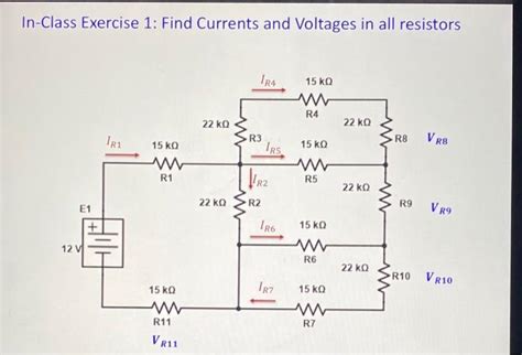 Solved In Class Exercise Find Currents And Voltages In Chegg