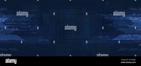 Abstract Technology Digital Circles Of Particles Futuristic Background