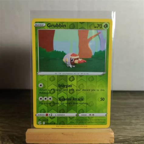 Grubbin 018 264 Fusion Strike Pokémon Jcg Reverse Holo Common Neuf