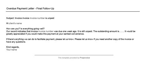 How To Write An Overdue Payment Letter Technical Comm