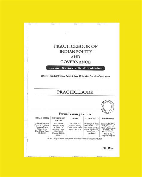 Forum Ias Toolkit Practice Question Series Polity And Governance Toolkit 2024 Final English Black