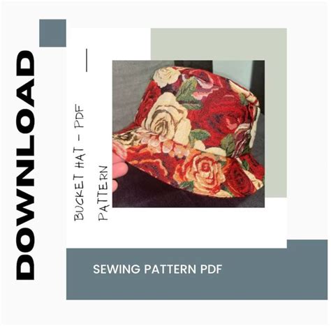 Bucket Hat Pdf Pattern Double Sided Bucket Hat Sewing Pattern Pdf