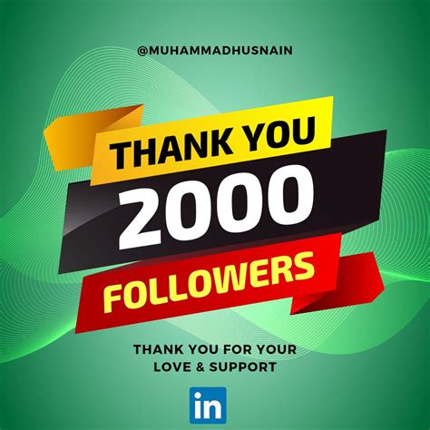 Muhammad Husnain On Linkedin Thrilled To Reach 2000 Followers On