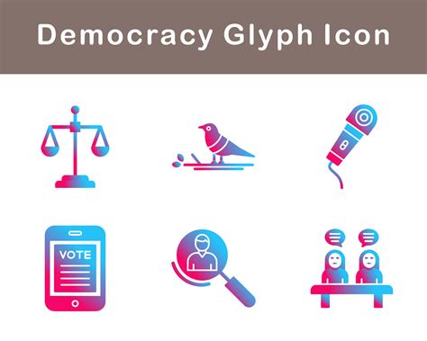 Democracy Vector Icon Set 20647455 Vector Art At Vecteezy