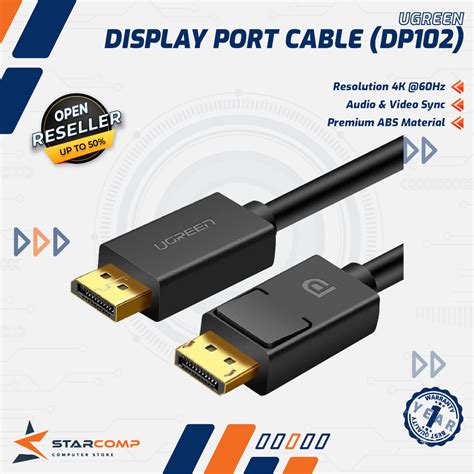 Jual Ugreen Dp102 Kabel Displayport Dp Male To Male Support 3d 4k 60hz
