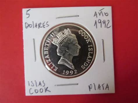 Moneda Islas Cook Imperio Britanico Dolares Plata Año Cuotas sin interés