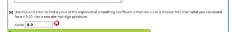 Solved Consider The Following Time Series Data Week Chegg