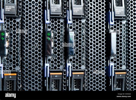 Detail Of Hard Drive Cluster In Data Center Stock Photo Alamy