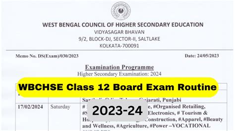 Wbchse Hs Exam Routine 2024 Released Download Pdf Now Kaam G