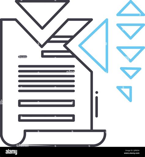 Missing Data Pattern Line Icon Outline Symbol Vector Illustration