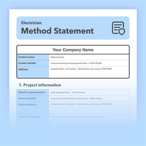 Method Statement Templates Pre Completed And Customisable
