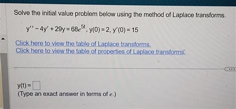 Solved Solve The Initial Value Problem Below Using The