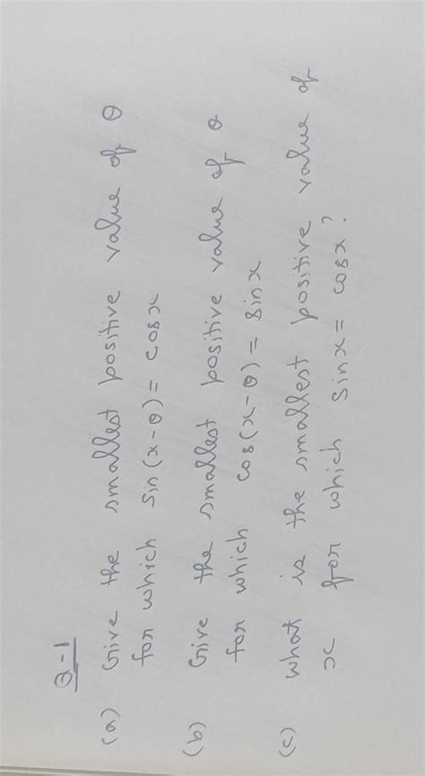 solved q 1 a give the smallest positive value of