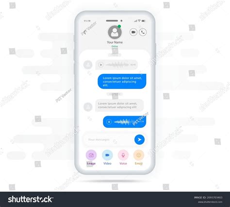 Chat Ui Application Design Concept Social Stock Vector Royalty Free Shutterstock