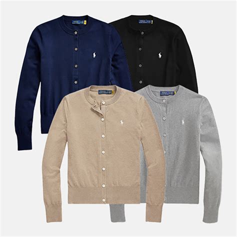 Poom 폴로 여성 피마코튼 가디건