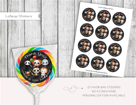 Horror Movie Cupcake Toppers Scary Movie Cupcake Toppers Etsy