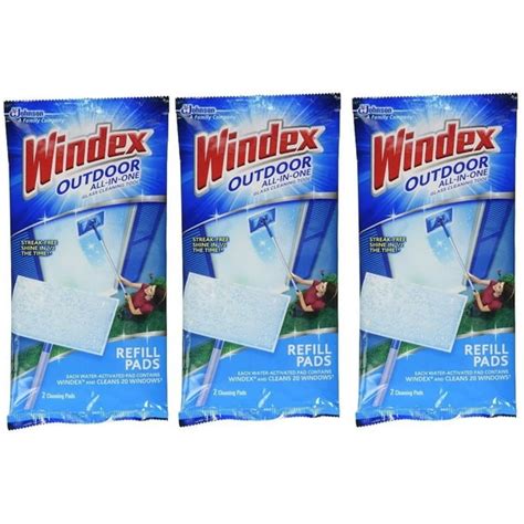 Windex Outdoor All In One Pads Refill 2 Ct 3 Pack