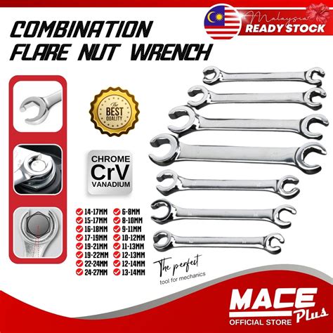 Heavy Duty Combination Flare Nut Wrench 6mm To 27mm Ratchet Wrench Open
