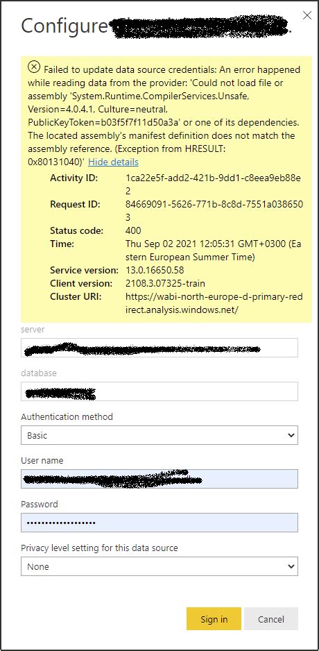 Could Not Load File Or Assembly Systemruntimeco Microsoft Fabric Community