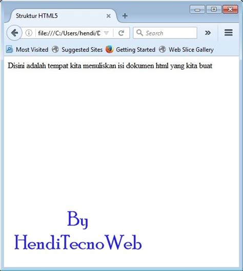 Tutorial Htmlstruktur Html5 Dan Penjelasan Henditecnoweb