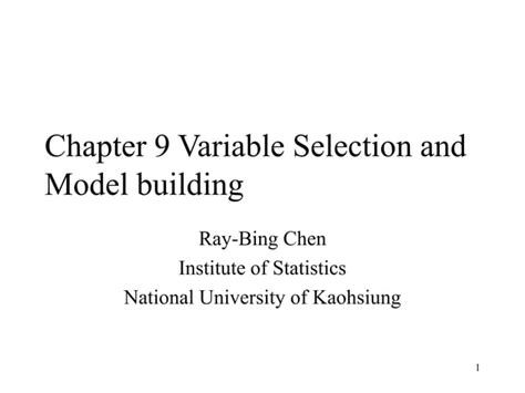 Variableselectionmodelbuildingppt