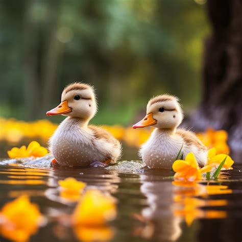 Premium Photo | Cute ducks living in nature