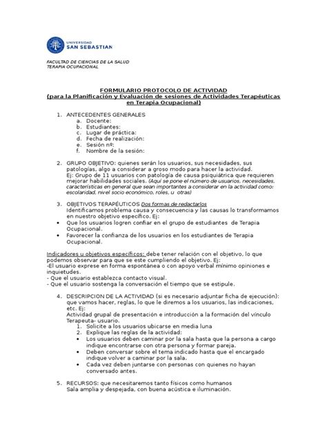 Ejemplo De Protocolo Pdf Terapia Ocupacional Cognición Ejemplo De Protocolo Pdf Terapia Ocupacional Cognición