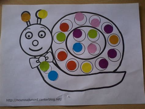 Escargot à gommettes