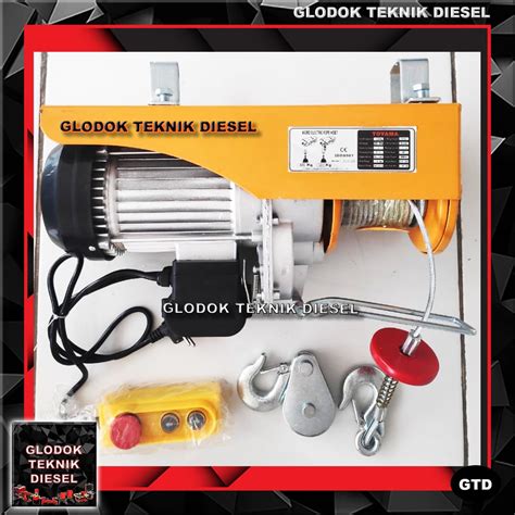 Jual Electric Wire Rope Hoist 1 Ton 1200 Kg 12 M Takel Katrol Listrik