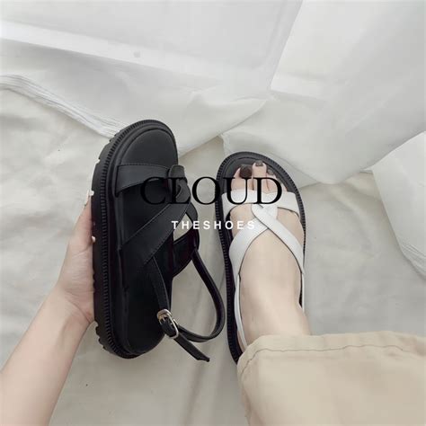 Giày sandal nữ cm quai ngang chéo Shopee Việt Nam