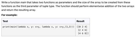 Write A Function Main That Takes Two Functions As Parameters And The