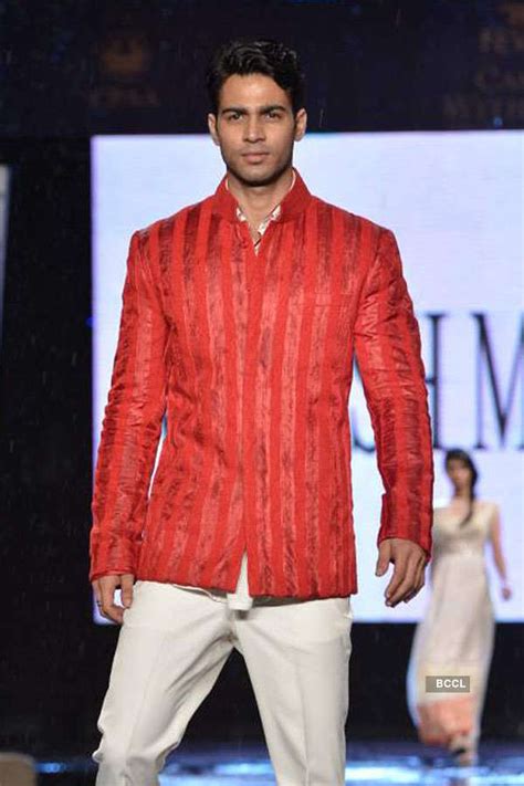 A Model Showcases A Creation By Designer Manish Malhotra During The 8th