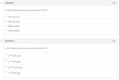 Solved X Jw Then Find The CTFT Of Problem 2 Using CTFT Chegg