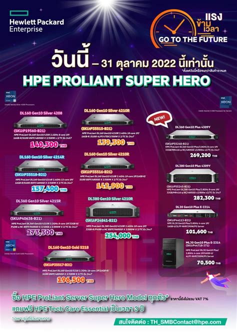 จัดหนัก จัดเต็มกับ Hpe โปรแรงข้ามเวลากับ Proliant Super Hero 11 รุ่นจาก